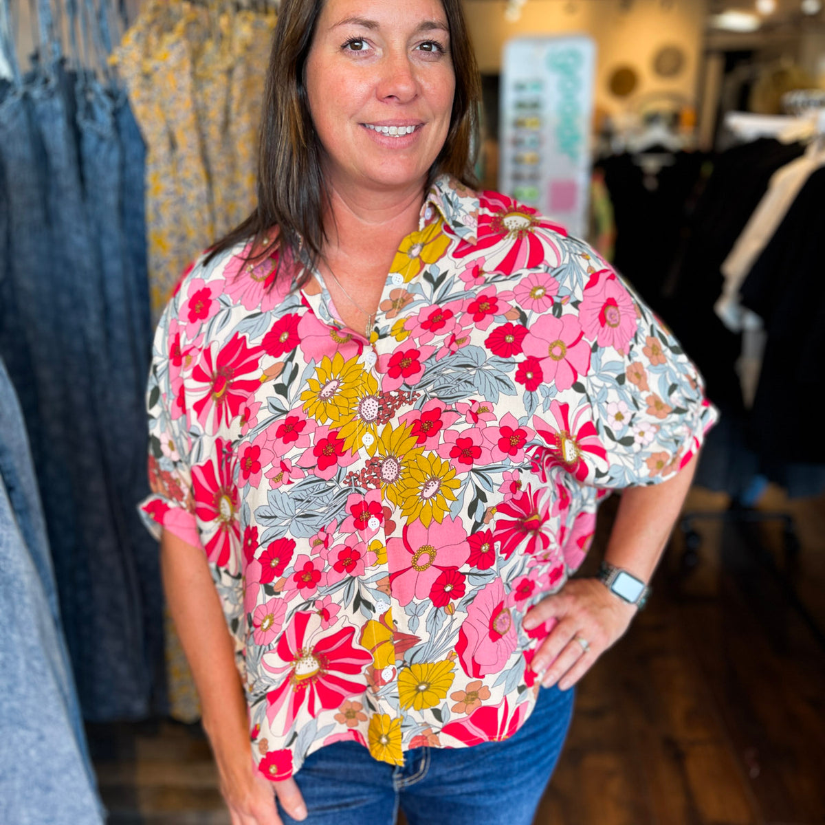 The Floral Blouse – Roots and Ramble Boutique